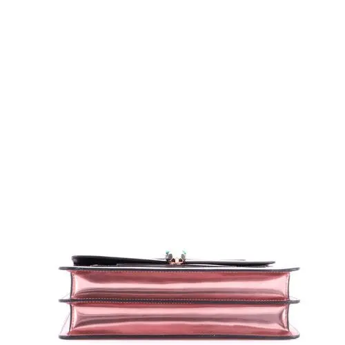 BVLGARI Serpenti Forever Shoulder Bag Metallic Leather Medium