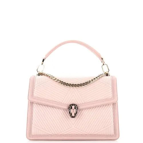 BVLGARI Serpenti Forever Shoulder Bag Quilted Leather Medium