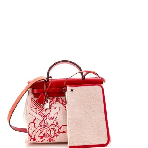 Hermès Herbag Zip Pegase Pop Toile And Leather 31