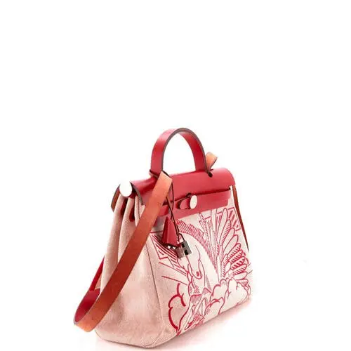 Hermès Herbag Zip Pegase Pop Toile And Leather 31
