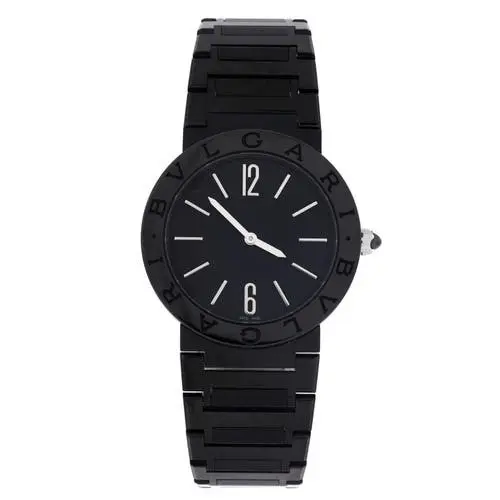 BVLGARI Quartz Watch Pvd Stainless Steel 33
