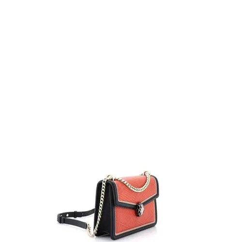 BVLGARI Serpenti Forever Shoulder Bag Quilted Leather