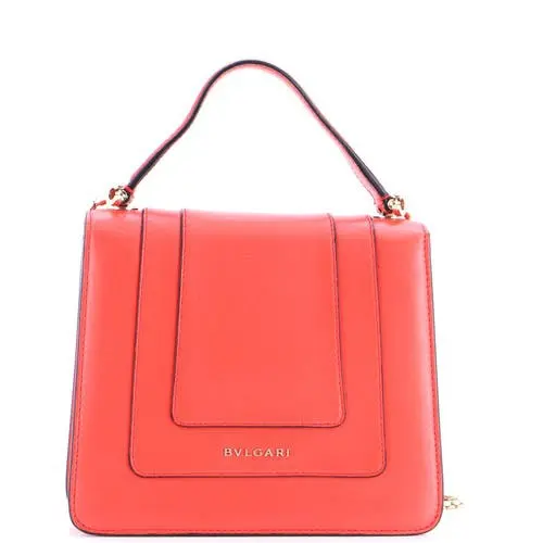 BVLGARI Serpenti Forever Top Handle Bag Leather Small