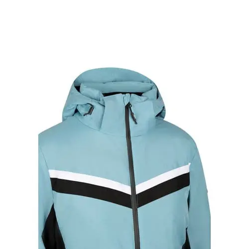 TRESPASS Quilted Padded Ski Jacket With Detachable Hood - Blue Jade