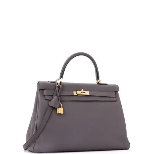 Hermès Kelly Handbag Togo With Gold Hardware 35