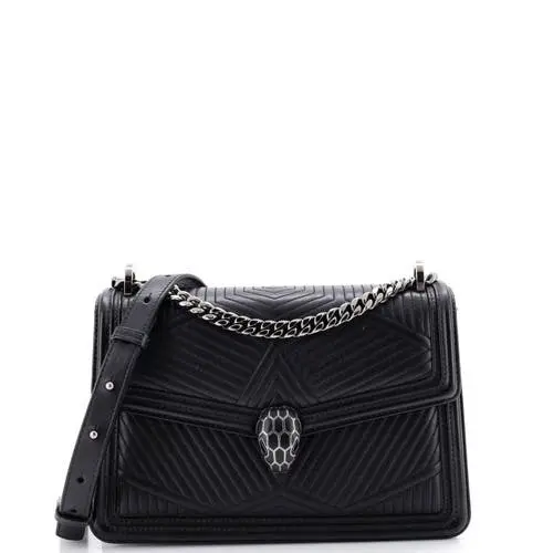 BVLGARI Serpenti Forever Shoulder Bag Quilted Leather Small