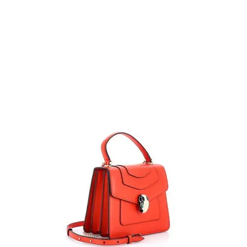 BVLGARI Serpenti Forever Top Handle Bag Leather Small