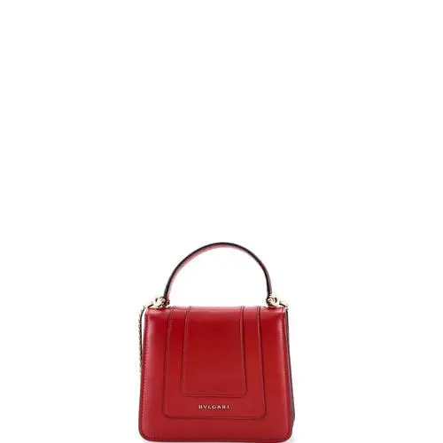 BVLGARI Serpenti Forever Top Handle Bag Leather Small