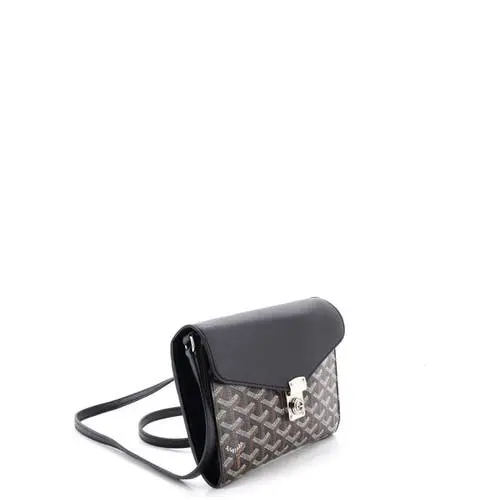 Goyard Chypre Wallet On Strap Coated Canvas With Leather
