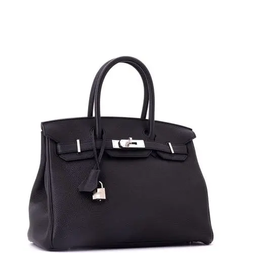 Hermès Birkin Handbag Togo With Palladium Hardware 30 - Black