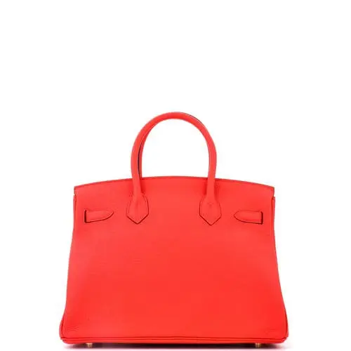 Hermès Birkin Handbag Clemence With Gold Hardware 30