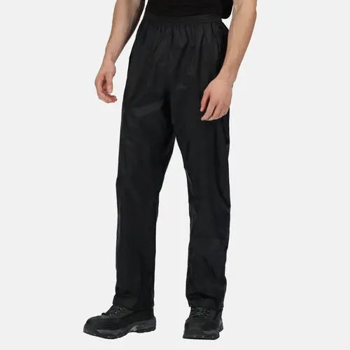 REGATTA Packaway Waterproof Overtrousers - Black