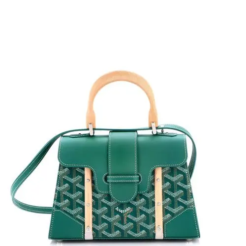 Goyard Structured Saigon Top Handle Bag Coated Canvas With Leather Mini