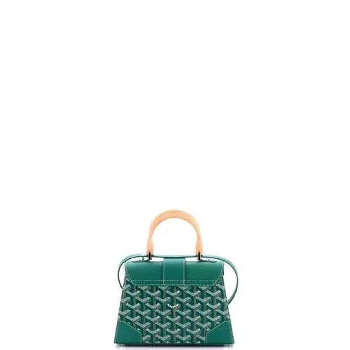 Goyard Structured Saigon Top Handle Bag Coated Canvas With Leather Mini