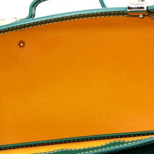 Goyard Structured Saigon Top Handle Bag Coated Canvas With Leather Mini