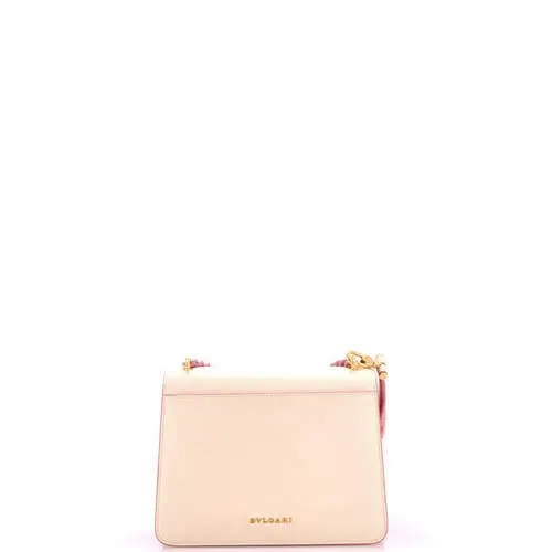 BVLGARI Serpenti Forever Maxi Chain Heart Pouch Crossbody Bag Leather Small