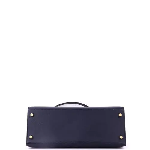 Hermès Kelly Handbag Bicolor Epsom With Brushed Gold Hardware 28