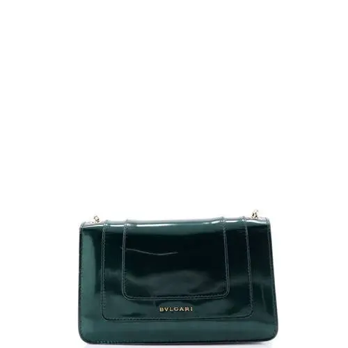 BVLGARI Serpenti Forever Shoulder Bag Metallic Leather Small