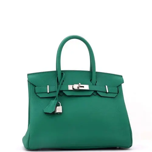 Hermès Birkin Handbag Verso Clemence With Palladium Hardware 30