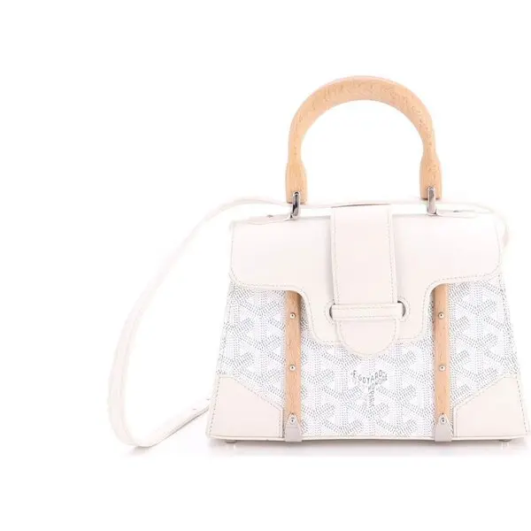 Goyard Structured Saigon Top Handle Bag Coated Canvas With Leather Mini