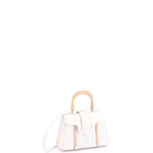 Goyard Structured Saigon Top Handle Bag Coated Canvas With Leather Mini
