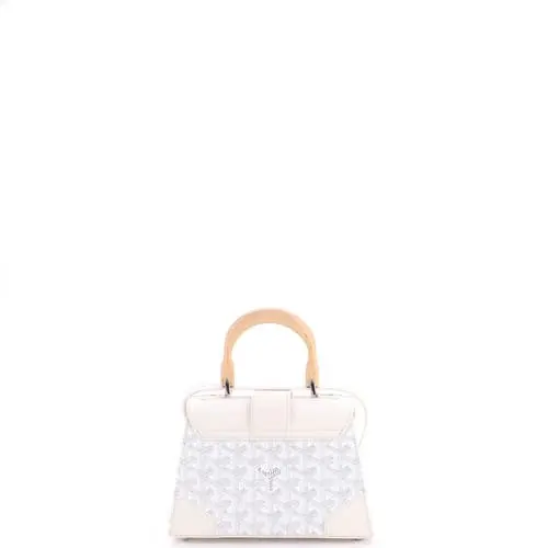 Goyard Structured Saigon Top Handle Bag Coated Canvas With Leather Mini