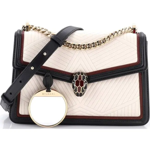 BVLGARI Serpenti Forever Shoulder Bag Quilted Leather