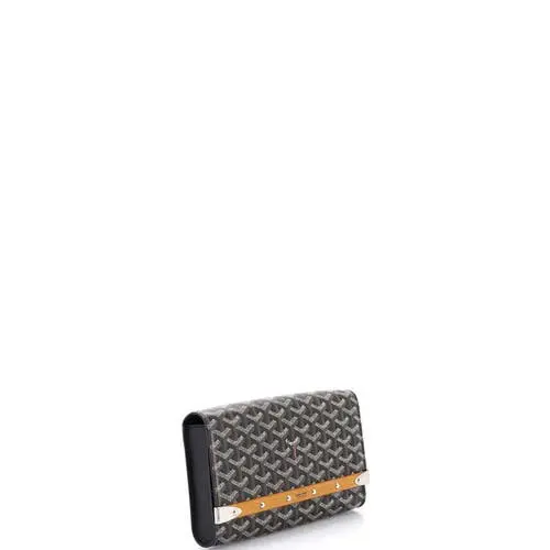 Goyard Monte Carlo Clutch With Strap Coated Canvas Pm