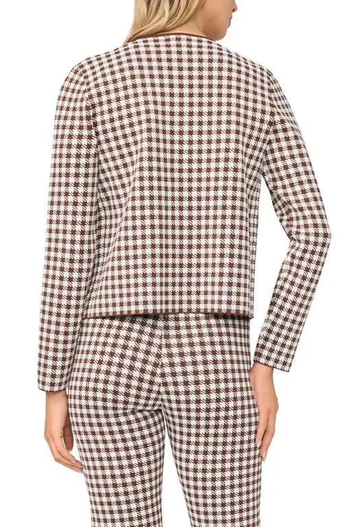 Halogen Gingham Crewneck Cardigan
