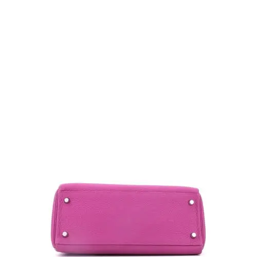 Hermès Kelly Handbag Togo With Palladium Hardware 28 - Pink