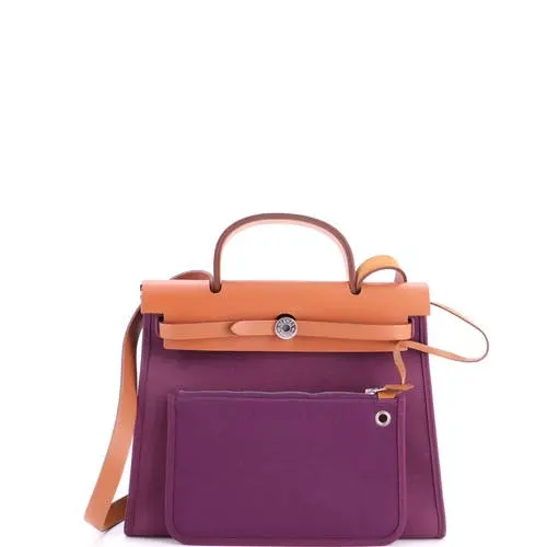 Hermès Herbag Zip Leather And Toile 31