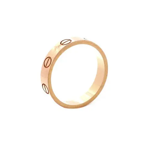 CARTIER Love Wedding Band Ring 18k Rose Gold