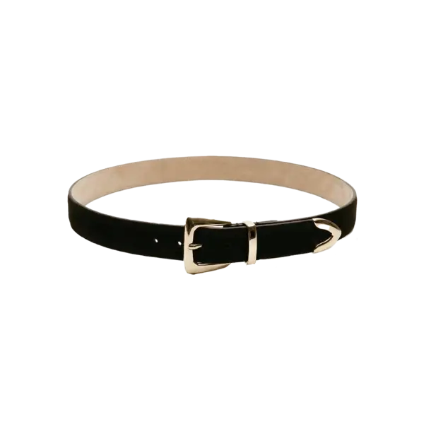 ALYSON EASTMAN Suede Belt - Dark Brown