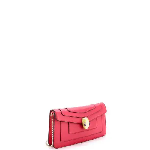 BVLGARI Serpenti Forever Chain Clutch Leather