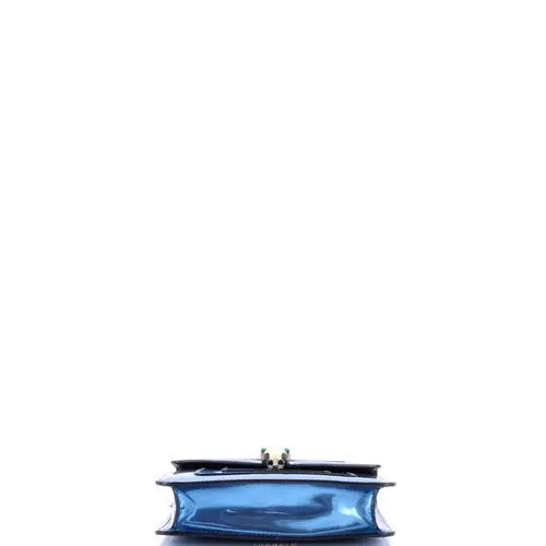 BVLGARI Serpenti Forever Square Shoulder Bag Metallic Leather Small