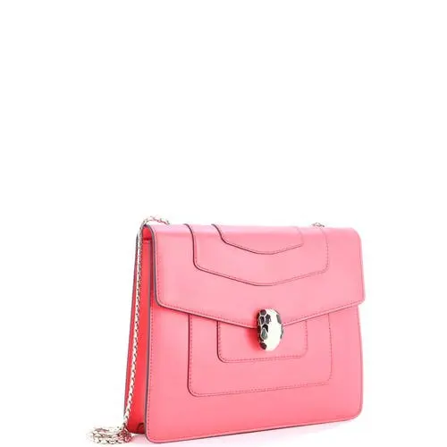 BVLGARI Serpenti Forever Square Shoulder Bag Leather Medium