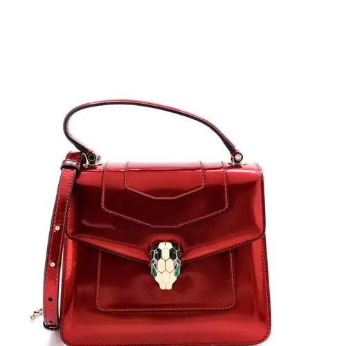 BVLGARI Serpenti Top Handle Bag Patent Small
