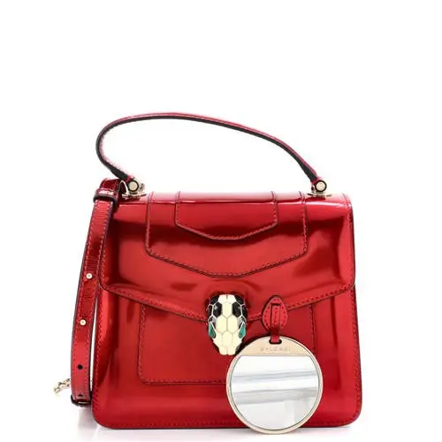 BVLGARI Serpenti Top Handle Bag Patent Small