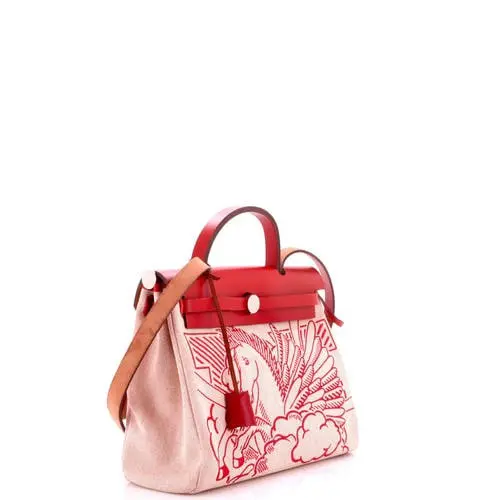 Hermès Herbag Zip Pegase Pop Toile And Leather 31