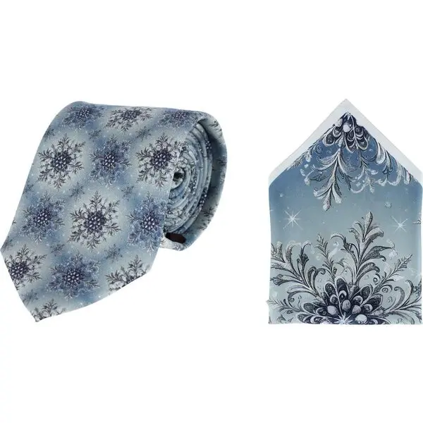 Trafalgar Clarence The Classy Snowflake Silk Holiday Bundle - Blue