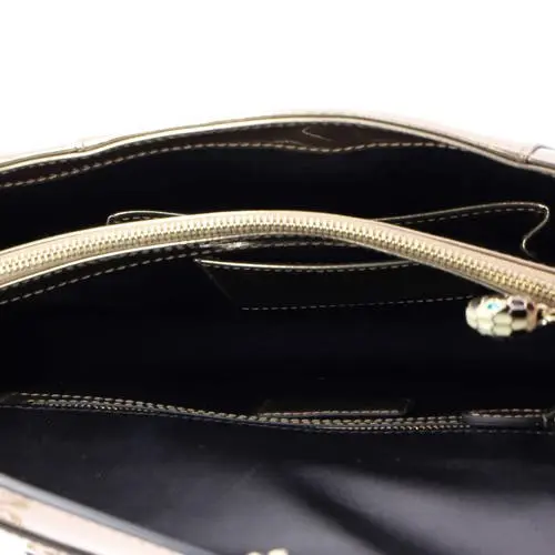 BVLGARI Serpenti Forever Shoulder Bag Metallic Leather Medium