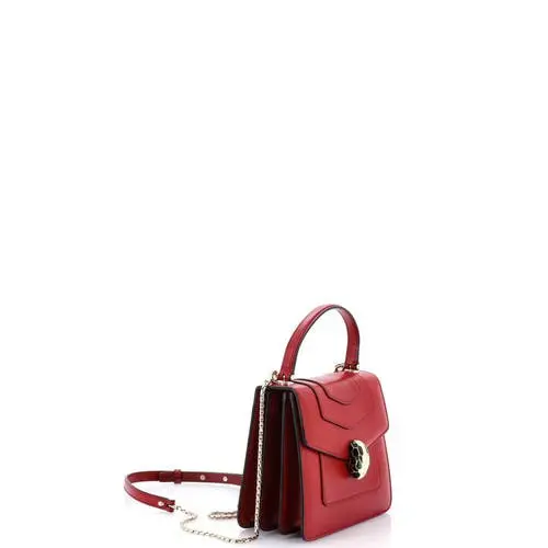 BVLGARI Serpenti Forever Top Handle Bag Leather Small