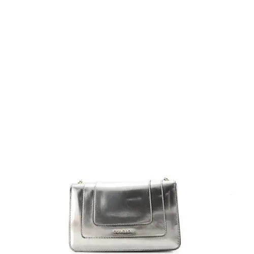 BVLGARI Serpenti Forever Shoulder Bag Metallic Leather Small