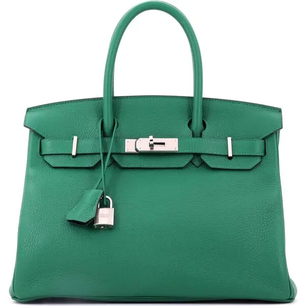 Hermès Birkin Handbag Verso Clemence With Palladium Hardware 30