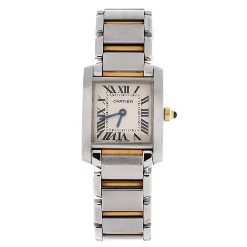 CARTIER Tank Francaise Quartz Watch Stainless Steel And Yellow Gold 20 - Metallic Silver