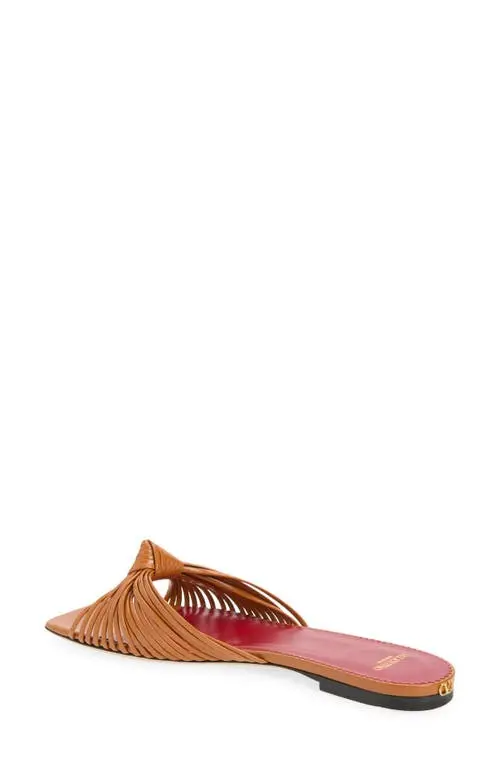 Valentino Garavani Annet Knotted Flat Slide Sandal