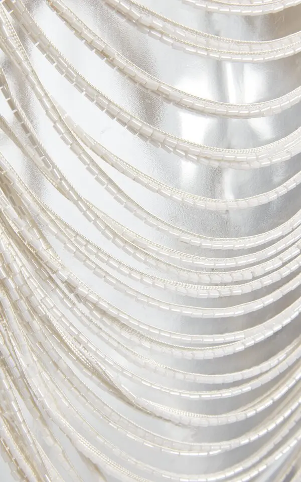 Zuhair Murad Beaded Fringes Top - White