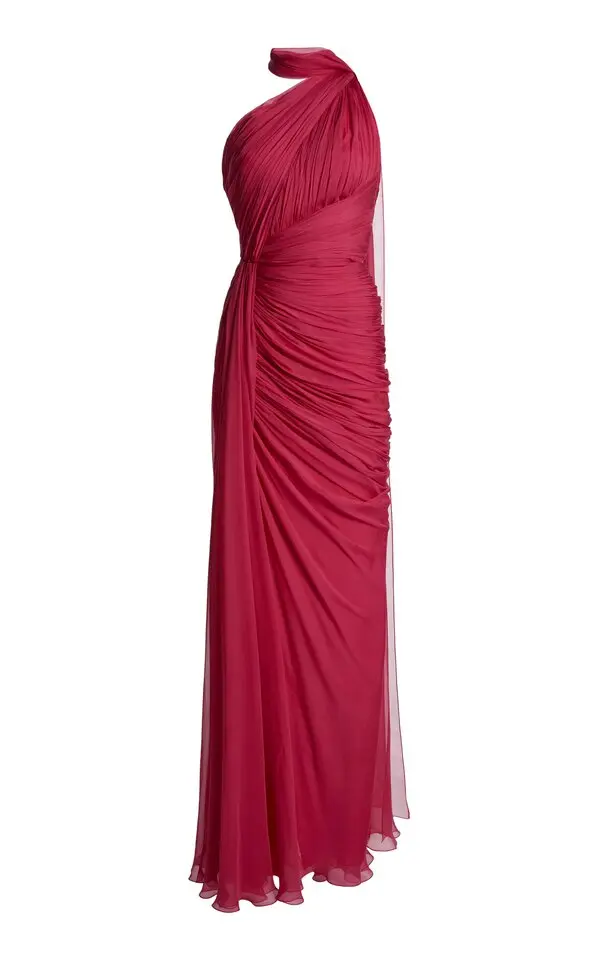 Zuhair Murad Chiffon One-shoulder Long Dress