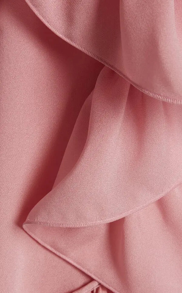 Zuhair Murad Georgette Cape With Ruffles