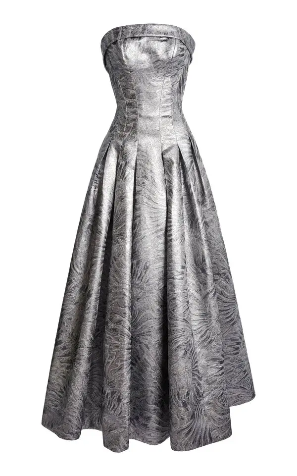 Zuhair Murad Heavy Jacquard Ankle Dress